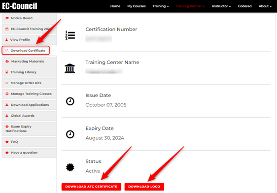 How to download the ATC certificate and logo from my Aspen account ...